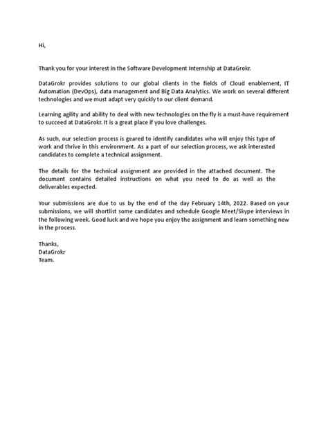 Datagrokr Software Development Internship Assignment Pdf Cloud
