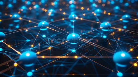 Abstract Neural Network Connection Ai Data Structure Concept Stock Illustration Illustration