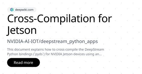 Cross Compilation For Jetson Nvidia Ai Iotdeepstreampythonapps