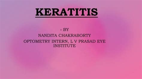 Keratitis And Its Managementpptx