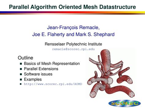 Ppt Parallel Algorithm Oriented Mesh Datastructure Powerpoint
