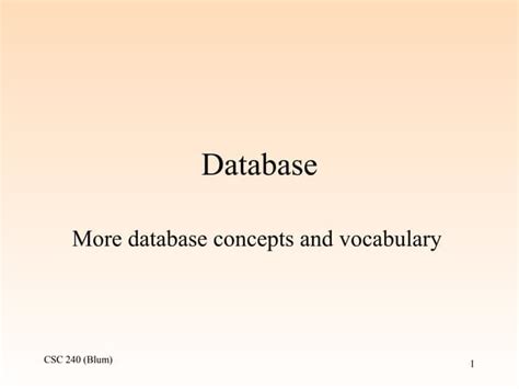 Database Concepts Ppt