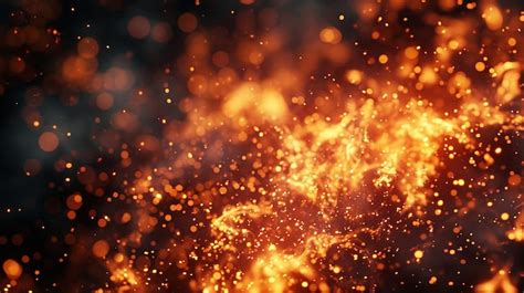 Premium Photo Beautiful Wallpaper Of Fire Particles Effect