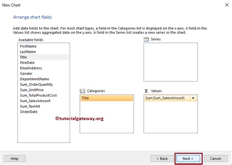 Create Pie Chart In SSRS Report Builder Wizard