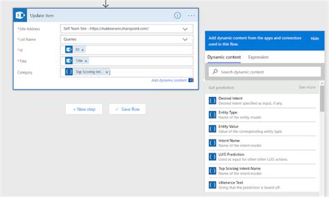 content classification on office 365 sharepoint using ms flow and luis