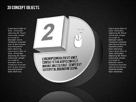 D Concept Objects Set Presentation Template For Google Slides And PowerPoint
