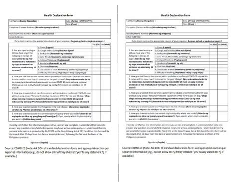 Everyday Contract Tracing Form For Guard Pdf