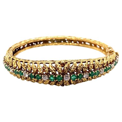 Diamond And 18k Gold Bangle Stackable Bracelets At 1stdibs Stackable Gold Bangle Bracelets