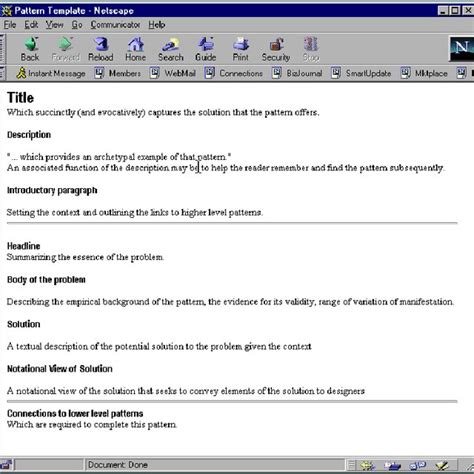 A Problem Oriented Pattern Template Download Scientific Diagram