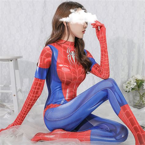 Sexy Hentai Spiderman Costume Bodysuit Open Crotch Cosplay CosplayWare Com
