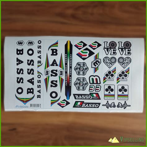 Basso Yellow Rare Restoration Decals Stickers Campagnolo Many Colors Kit