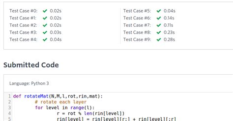 Matrix Rotation Hackerrank Solution