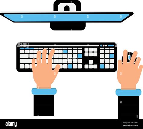 Using Keyboard Top View Stock Vector Images Alamy