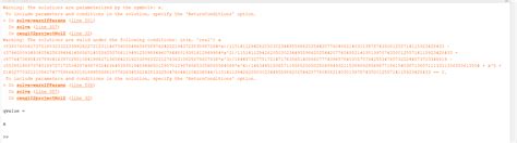 How To Fix Matlab Solve Calculation Errorsolver Gives A Variable Back
