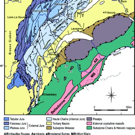 Satellite Photo Of The Western Part Of The Swiss Molasse Basin With