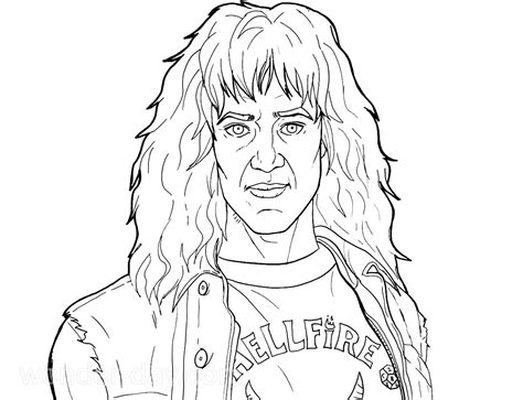 Stranger Things Coloring Pages Steve Steve Stranger Things Coloring