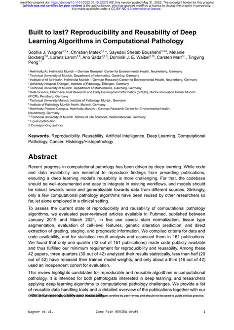 Pdf Built To Last Reproducibility And Reusability Of Deep Learning Algorithms In