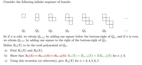 Consider The Following Infinite Sequence Of Boards Chegg