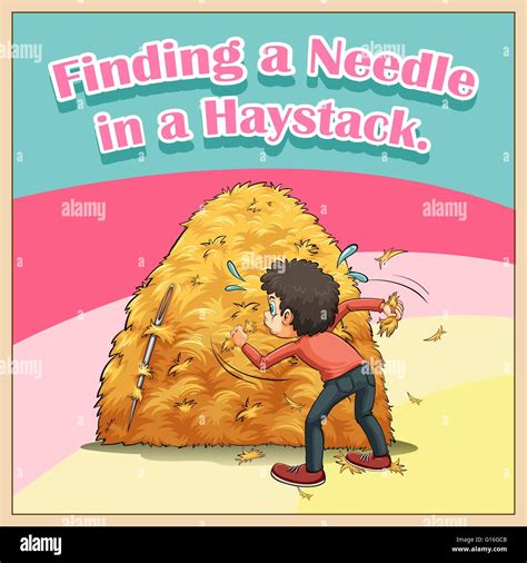 Needle In A Haystack Stock Vector Images Alamy