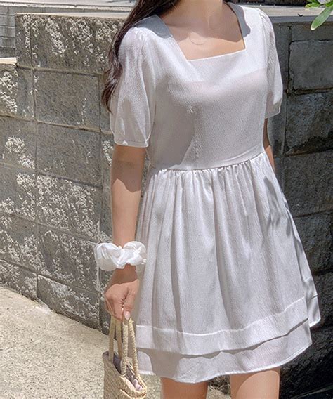 케이클럽 자체제작 여름💙 데이미 시어서커 스퀘어넥 원피스 데이트룩나들이룩봄원피스스퀘어넥원피스롱원피스미니원피스레이어드원피스