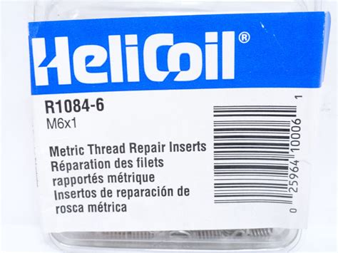 Helicoil R1084 6 Box 12 Tanged Style Helical Inserts M6 1 Austin