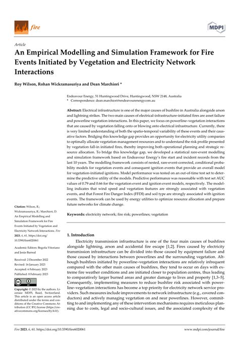 Pdf An Empirical Modelling And Simulation Framework For Fire Events