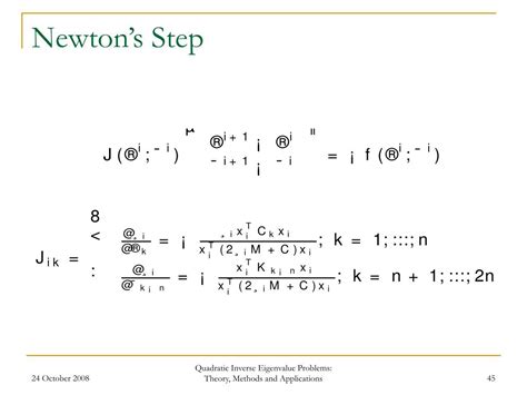 Ppt Quadratic Inverse Eigenvalue Problems Theory Methods And Applications Powerpoint