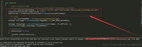 opencv 人脸识别使用 cvload（）加载分类器报错的解决方法 opencv cvload csdn博客