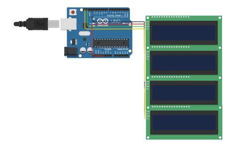 Circuit Design Multiple Lcd I2c Tinkercad