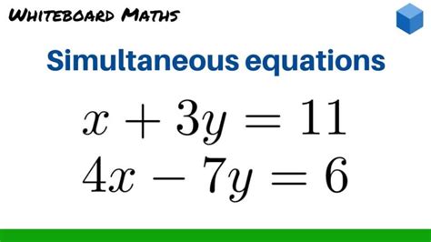 Simultaneous Equations Practice Questions On Corbettmaths Corbettmaths