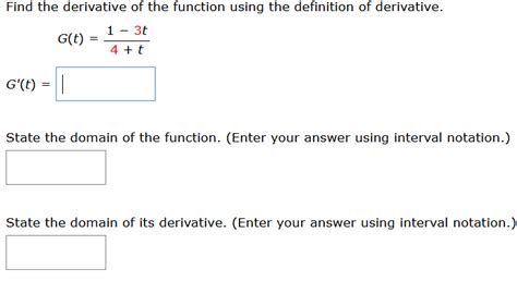 Solved Find The Derivative Of The Function Using The Chegg Com