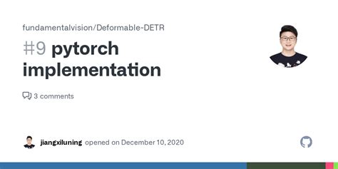 Pytorch Implementation · Issue 9 · Fundamentalvisiondeformable Detr · Github