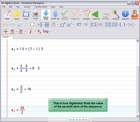 Algebrator Nth Term Of An Arithmetic Progression
