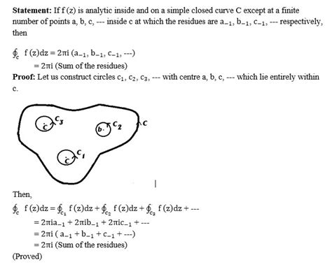 State And Prove Cauchys Residue Theorem M M R Cse