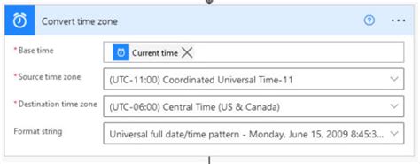 power automate convert time zone error sharepointed