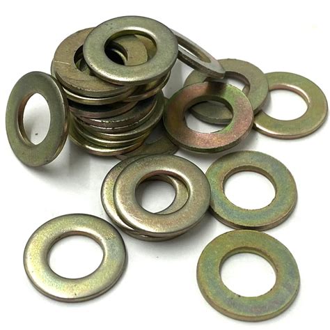 M64 Form A Flat Washer Zinc Yellow Passivated Din 125 1a Bolt
