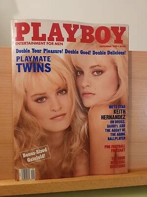 Playboy Magazine September 1989 Playmates Twins Kc Winkler Excellent