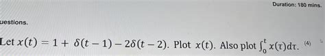 let x t 1 δ t 1 2δ t 2 ﻿plot x t ﻿also plot