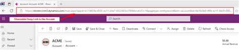how to create deep links to d365 fando records with dataverse virtual