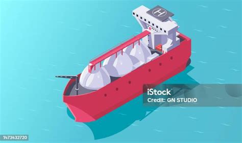 해상 화물 운송선 아이소메트릭 해상 선박 유형 3d 물류 선박 유조선 수출 가스 운반선 수입 바지선 벡터 그림 0명에 대한 스톡 벡터 아트 및 기타 이미지 Istock