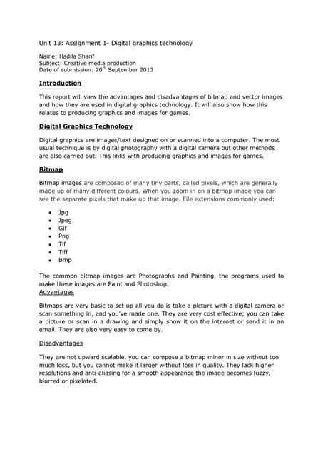 Digital Graphics Technology Docx Graphics Software Computer Software And Applications