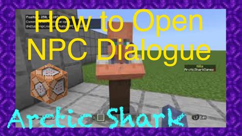 Minecraft Bedrock How To Open NPC Dialogue YouTube