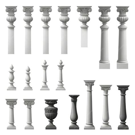 premium vector a collection of columns with a white background and a