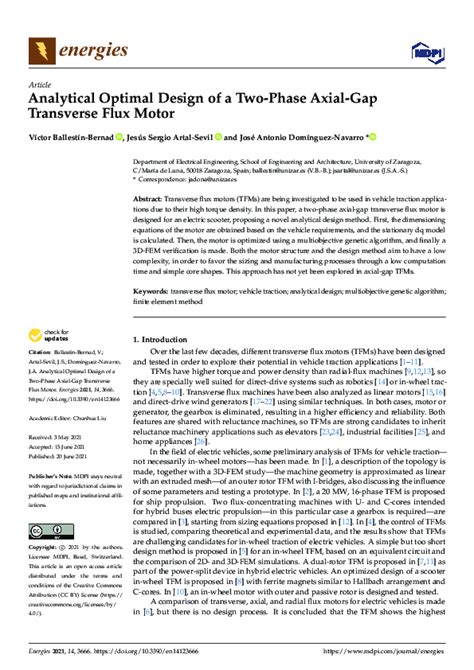 Pdf Analytical Optimal Design Of A Two Phase Axial Gap Transverse