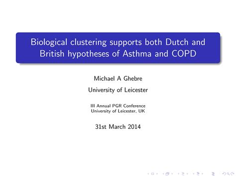 biological clustering for asthma and copd michaelghebre pdf