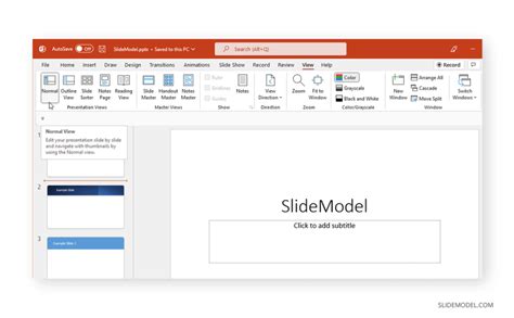 01 View Modes In Powerpoint Slidemodel