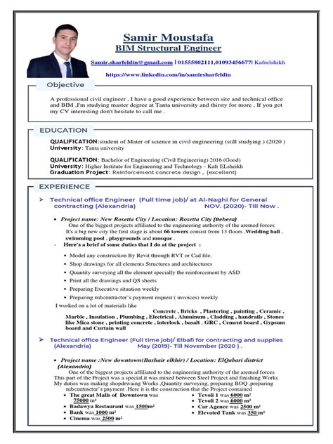 Samir Moustafa Bim Structural Engineer Pdf Building Engineering