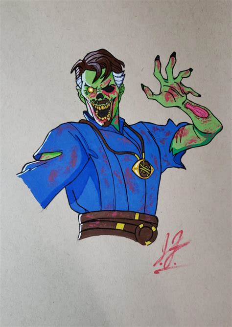 I Drew Zombie Strange From What If Let Me Know What You Guys Think R Marvelstudios