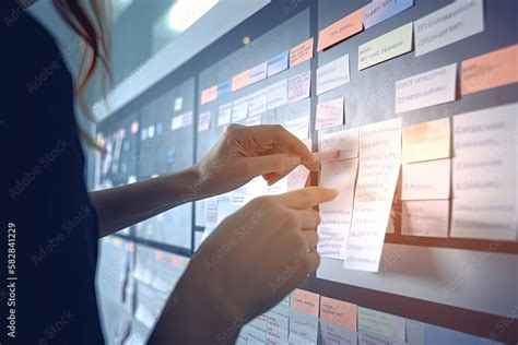 Agile Software Development Or Project Management Using Kanban Or Scrum Methodology Boards