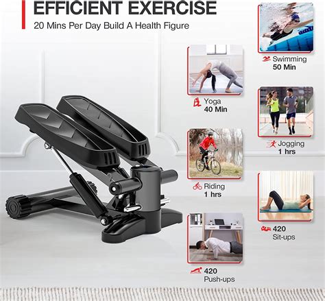 Mini Stepper Machine With Resistance Bands And Calories Count Aroflit
